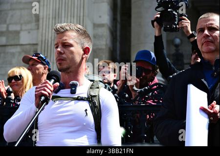 Leader of the Hungarian opposition Tisza Party Peter Magyar delivers ...