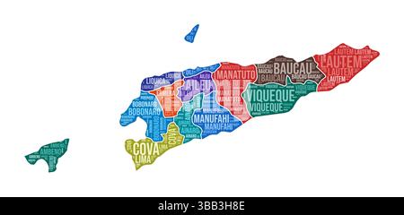 Timor-Leste country shape word cloud. Typography style country ...