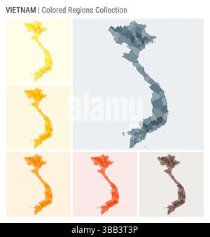 East Asia map - brown orange hue colored on dark background. High ...