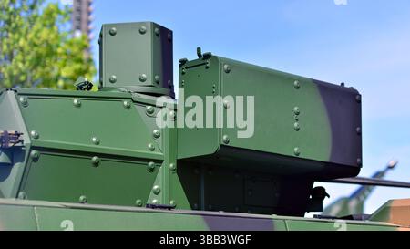 Tank turret with armament and modern armor protection systems Stock ...