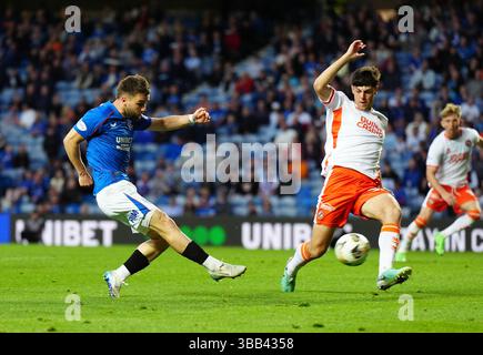 Rangers' Nicolas Raskin scores their side's second goal of the game ...