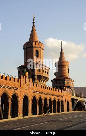Oberbaum Bridge, a neo-Gothic bridge between Kreuzberg and ...