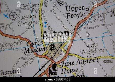 Alton, United Kingdom atlas map town name Stock Photo - Alamy
