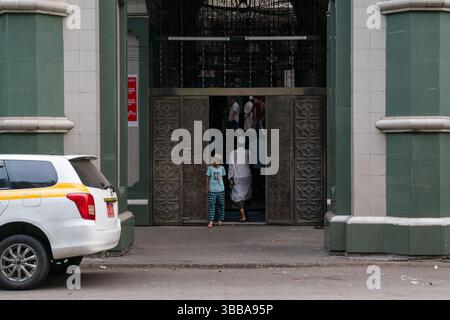 Yangon, Myanmar - 6 April, 2025: The Surti Sunni Jamah Mosque, a ...