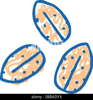 barley grain peeled icon doodle illustration Stock Vector Image & Art ...