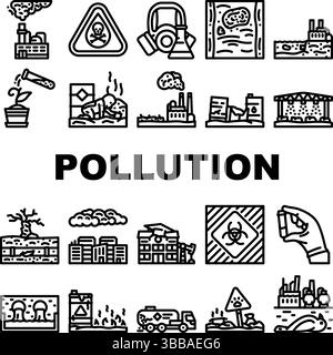 chemical pollution toxins icons set vector Stock Vector Image & Art - Alamy
