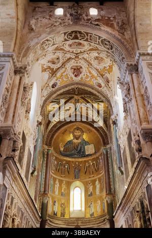 Interior details of Cefalu Cathedral, near Palermo, Sicily Stock Photo ...