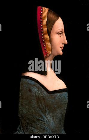 Portrait of a Woman Known As The Beautiful Ferroniere Workshop of ...