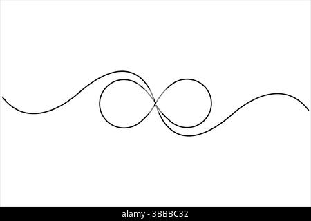 Infinity symbol single continuous line concept of unlimited eternity ...