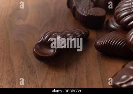 Seashell-shaped Belgian Seashells Chocolates Stock Photo - Alamy