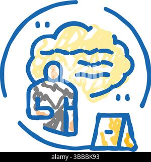 hearsay evidence crime icon doodle illustration Stock Vector Image ...