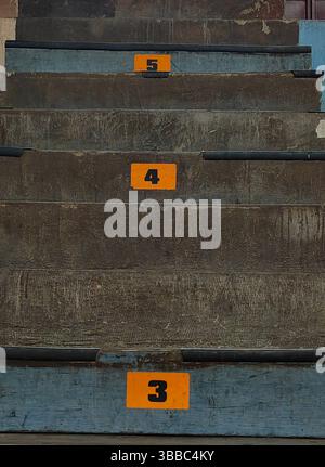 Concrete Order – Numbers Between the Rows Stock Photo - Alamy