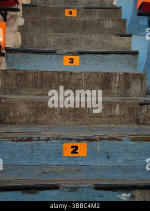 Concrete Order – Numbers Between the Rows Stock Photo - Alamy