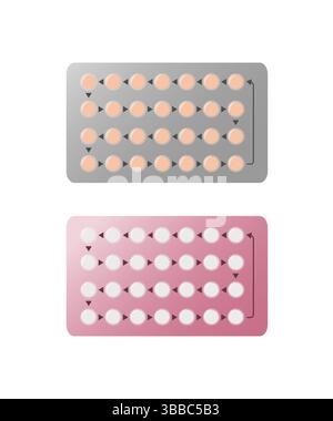 Hormonal contraceptives, oral birth control pills in blister packs ...