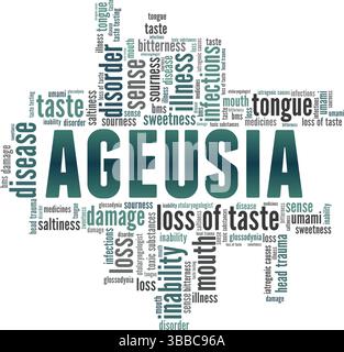 Ageusia - loss of sense of taste word cloud conceptual design isolated ...