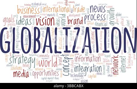 Globalization word cloud conceptual design isolated on white background ...