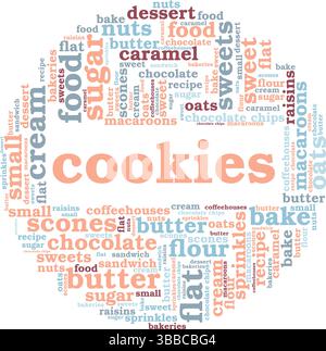 Cookies word cloud conceptual design isolated on white background Stock ...