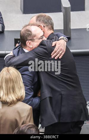 German Chancellor Friedrich Merz, center, arrives to welcome NATO ...