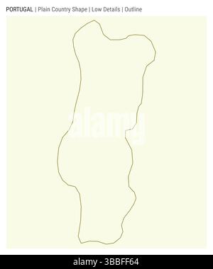 A contour map of Portugal. Vector graphic illustration on a transparent ...