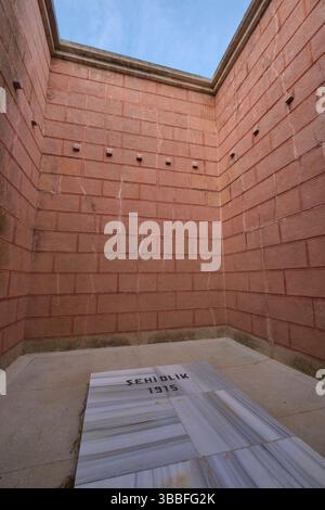 The pyramid shape, sandstone memorial to the deadly Turkish battle of ...
