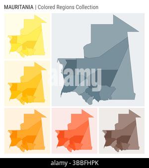 Map of Mauritania with the provinces Stock Vector Image & Art - Alamy