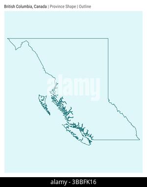 British Columbia province outline map Stock Vector Image & Art - Alamy