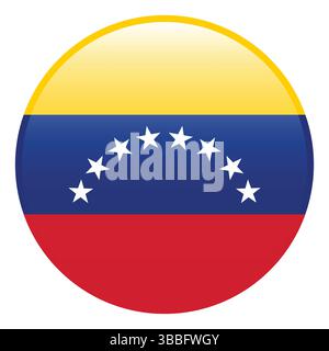 Flag of Venezuela. Venezuela circle flag logo icon computer vector ...