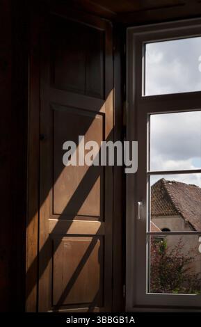 The view through the windows of Pope Manor Stock Photo - Alamy