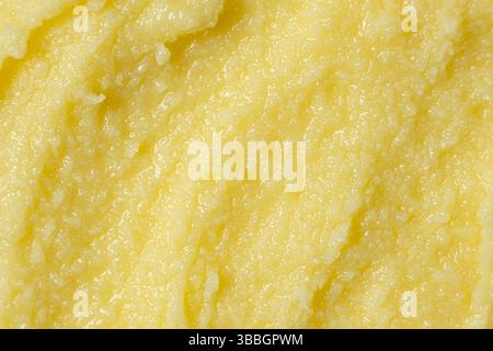 Shiny Golden Ghee Butter Texture Close Up Top View Stock Photo - Alamy