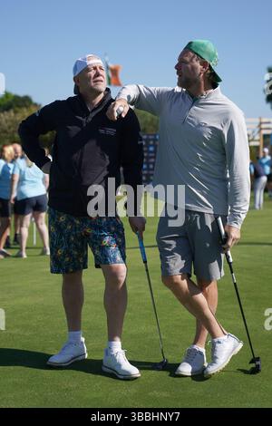Mike Tindall (left) and Brian McFadden during the Mike Tindall ...