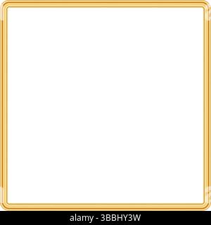 Vector golden shiny vintage square frame isolated on transparent ...