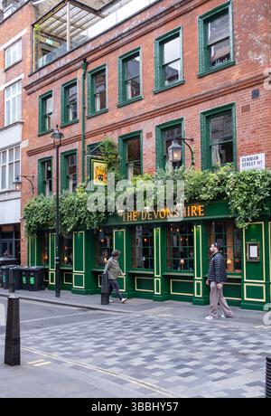The Devonshire Public House Restaurant Denman Street London Stock Photo ...
