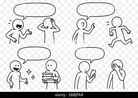. Editable Doodle Comic Strip – Emotional Dialogue & Reaction Panels ...