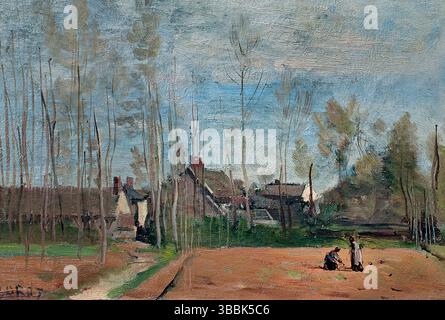 Le Hameau - The hamlet, by, Jean Baptiste Camille Corot, 1796-1875 ...