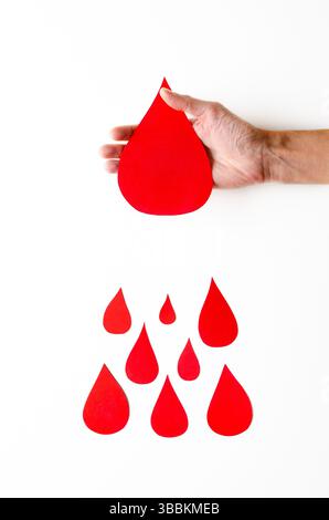 Hemophilia World Day. Doctor With Donor Blood Drop Stock Photo - Alamy