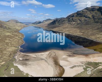 Low water level in Loch Earba in the scottish highlands, site of future ...