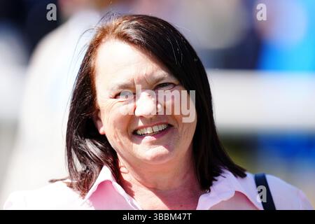 Trainer Jane Chapple-Hyam on the gallops at Epsom Racecourse. Picture ...