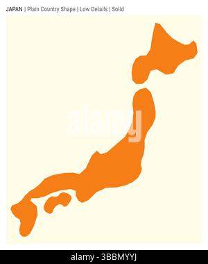 Japan - plain country shape. Low, medium and high detailed maps of ...