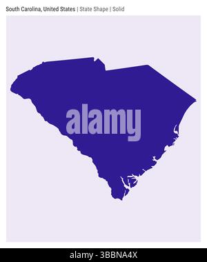 South carolina map shape, united states of america. Flat concept icon ...