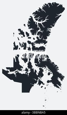 Map of Nunavut Stock Vector Image & Art - Alamy