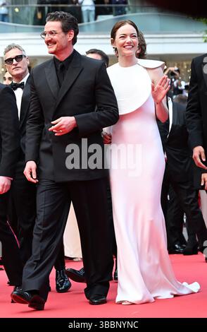 Emma Stone and Pedro Pascal attend the ''Eddington'' red carpet at the ...