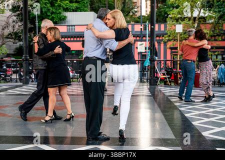 Senior Couples Tango Dancing At La Glorieta Milonga, Buenos Aires ...