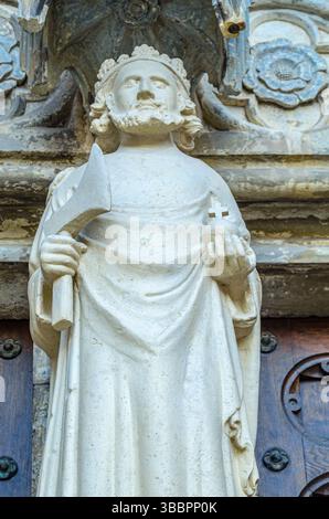Architectural detail of Uppsala Cathedral, a Gothic Lutheran church in ...