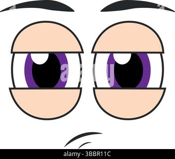 Suspicious face expression. Comic style skeptic doodle Stock Vector ...