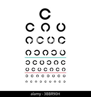 Poster for vision testing. Eye Chart sign. eye chart is a chart used to ...