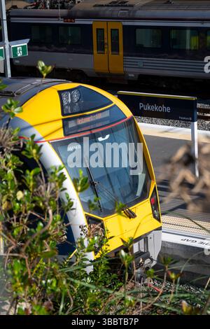 Suburban Electric train, Pukekoe, Auckland, North Island, New Zealand ...