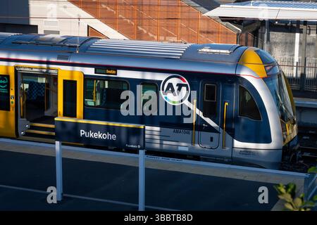 Suburban Electric train at Pukekoe Station, Auckland, North Island, New ...