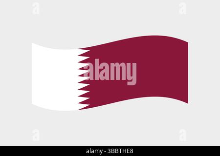 Flag of Qatar. Qatar flag official colors and proportion digital vector ...