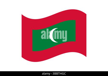 Flag of Maldives. Maldives flag official colors and proportion digital ...