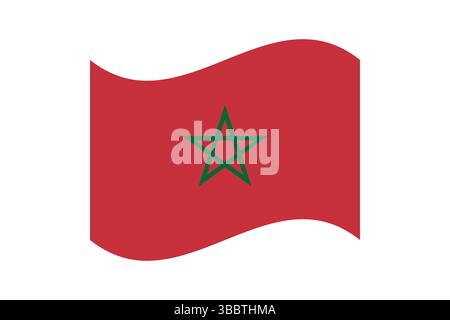 Flag of Morocco. Morocco flag official colors and proportion digital ...